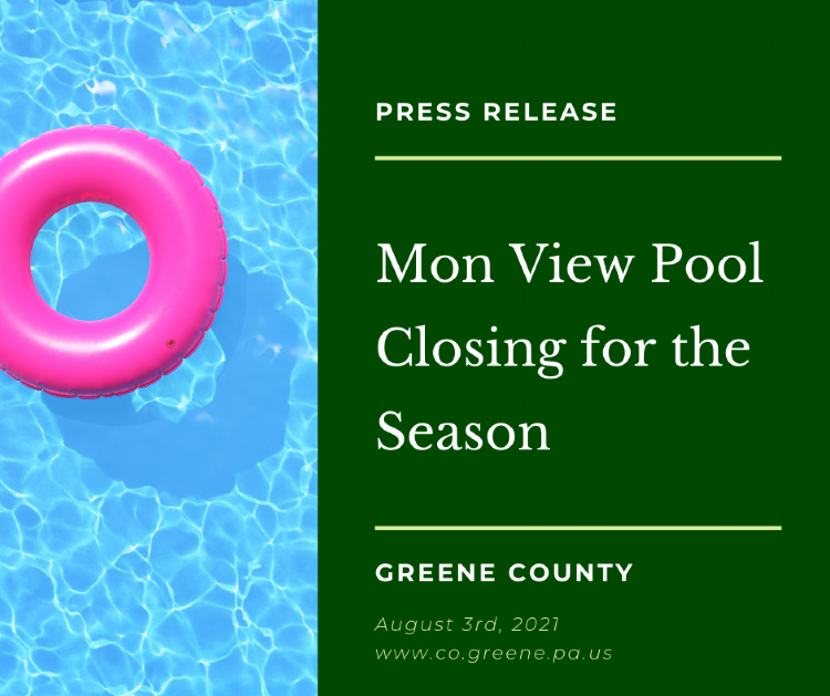 Mon View Pool Closing for the Season